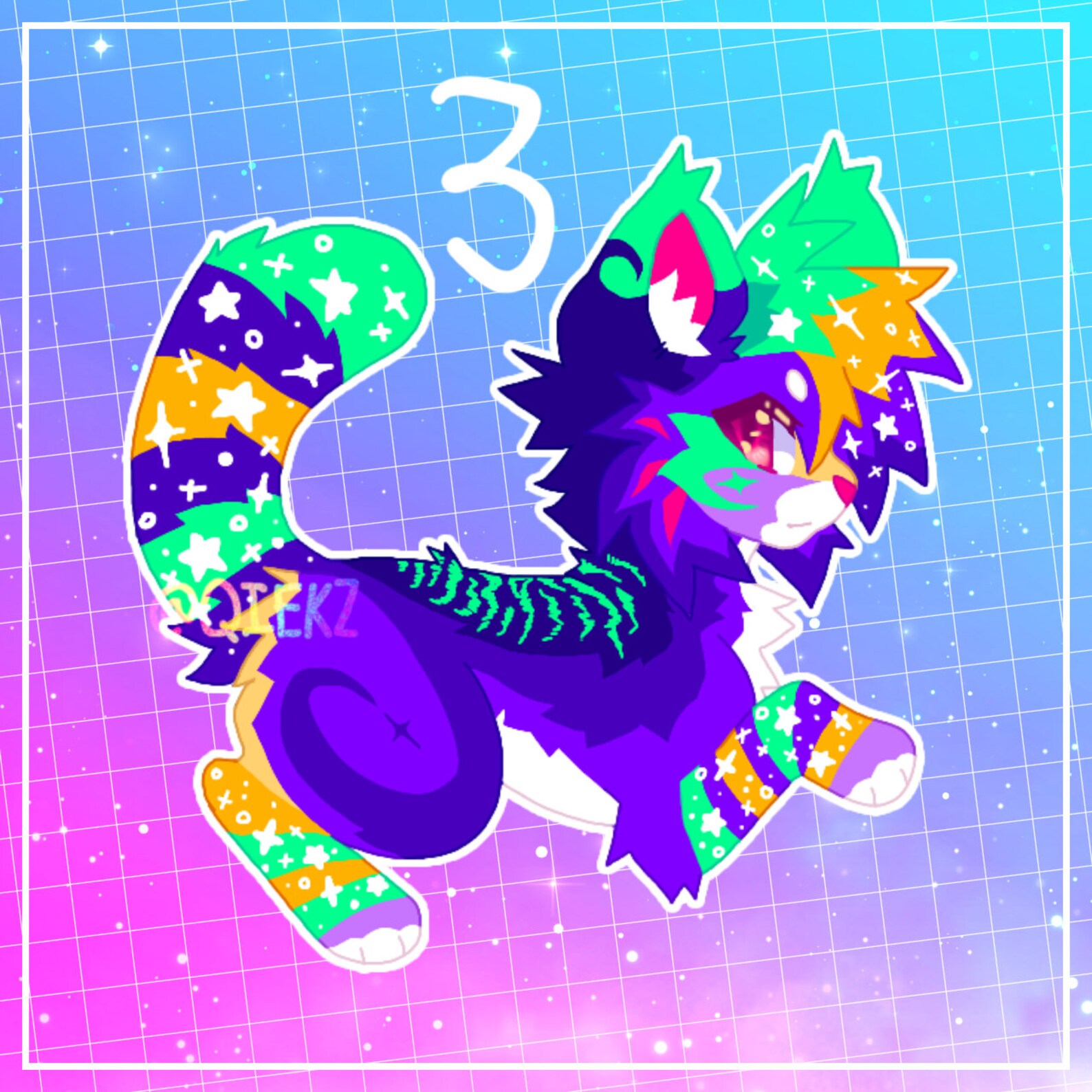 Adoptable Batch of 4 Cute Furry Sparkledog Neon Scenecore Gold - Etsy ...