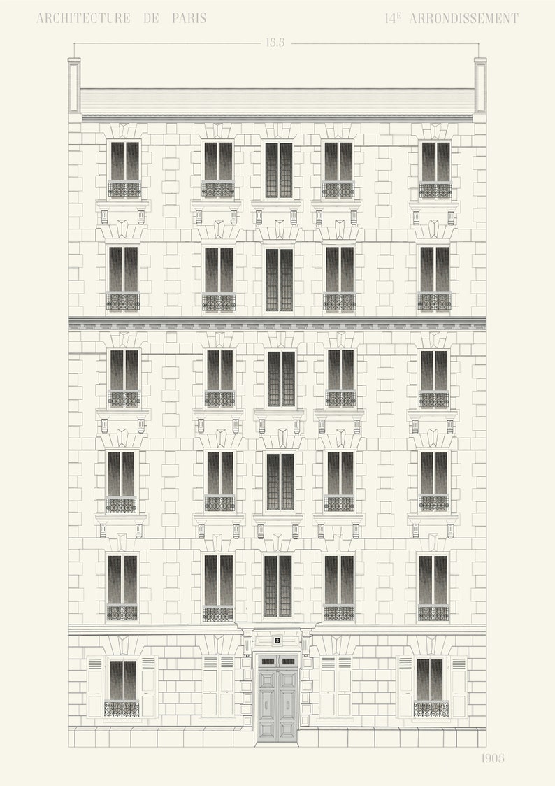 Custom Home Drawing Architectural Style Digital Drawing bespoke Facade ...