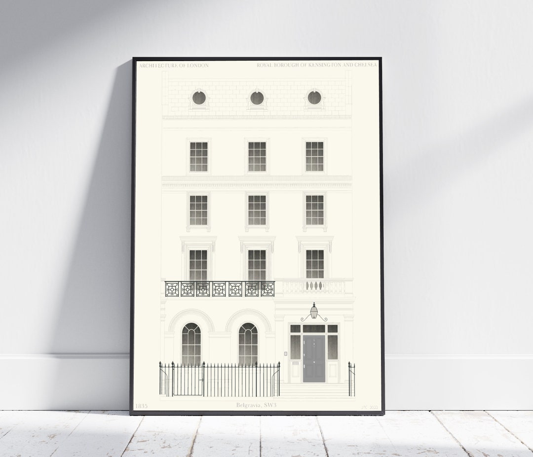 Custom Home Drawing Architectural Style Digital Drawing bespoke Facade ...