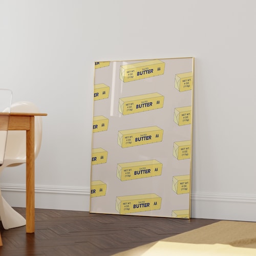 Butter Print Butter Illustration Printable Wall Art Digital - Etsy