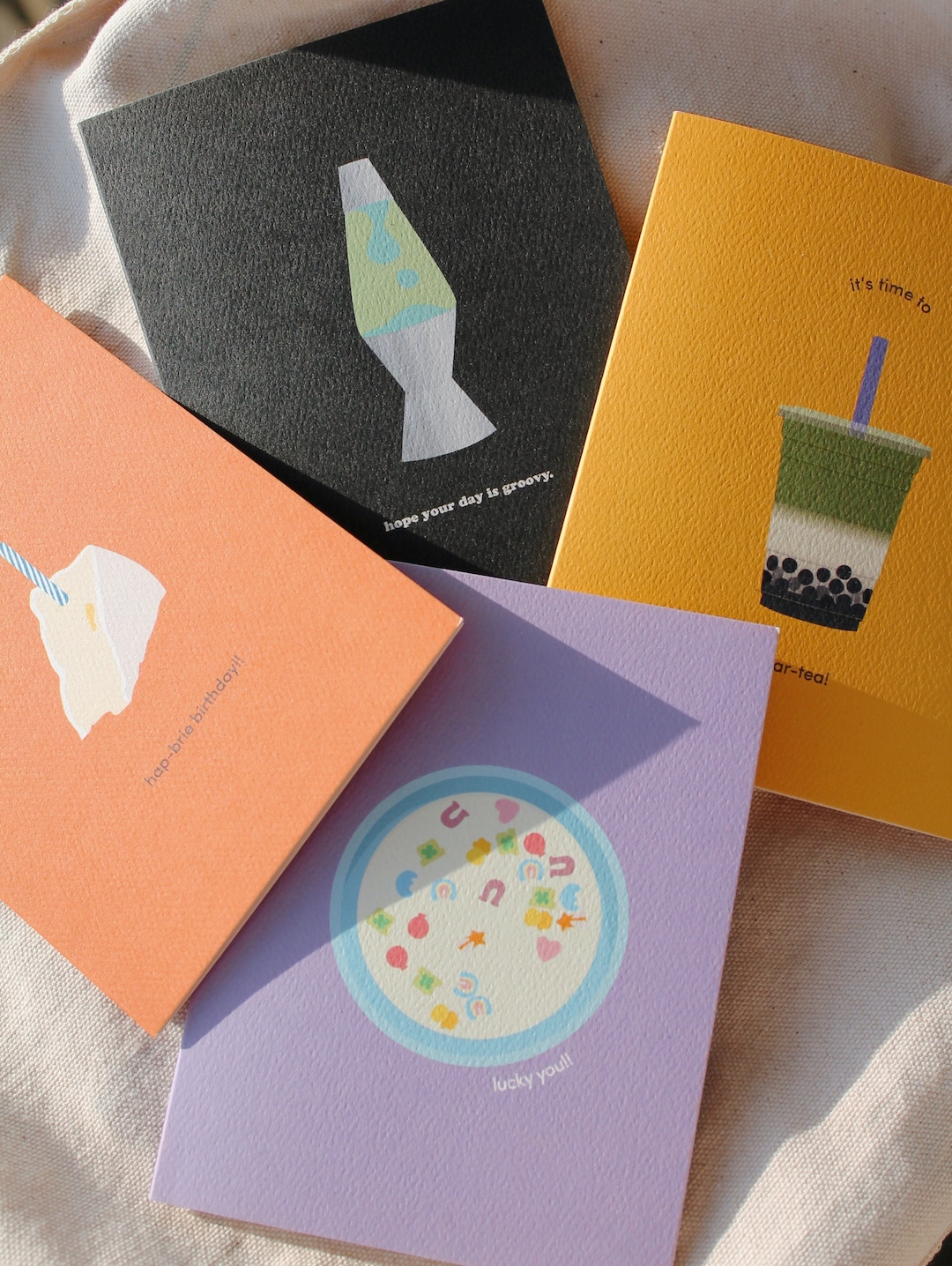 Colorful Greeting Cards, Trendy Greeting Cards, Colorful Illustrated ...