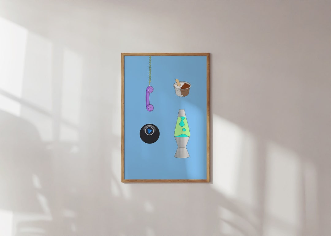 90s Nostalgia Print, 90s Nostalgia Illustration, Printable Wall Art ...