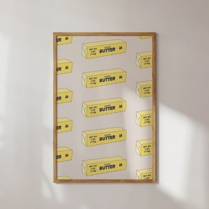 Butter Print, Butter Illustration, Printable Wall Art, Digital Download ...