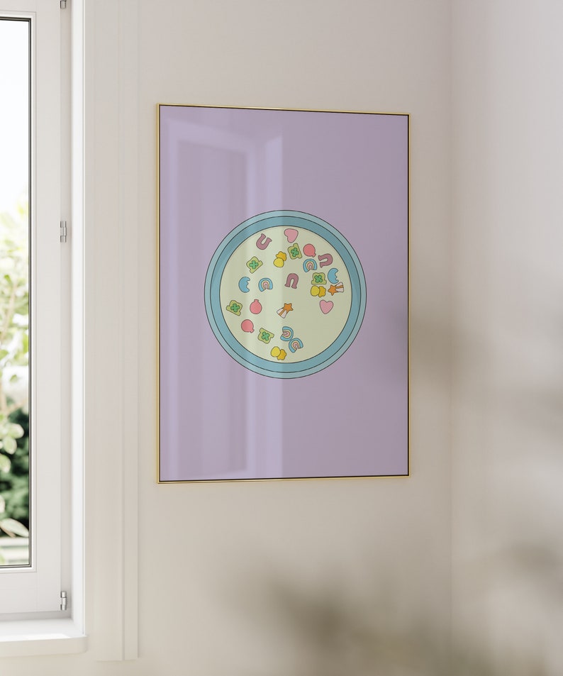 Lucky Charms Cereal Print, Lucky Charms Illustration, Digital Download ...