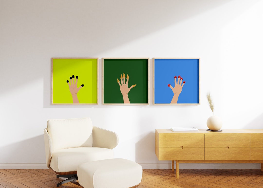 Finger Foods Print, Food Illustration, Printable Wall Art, Digital ...