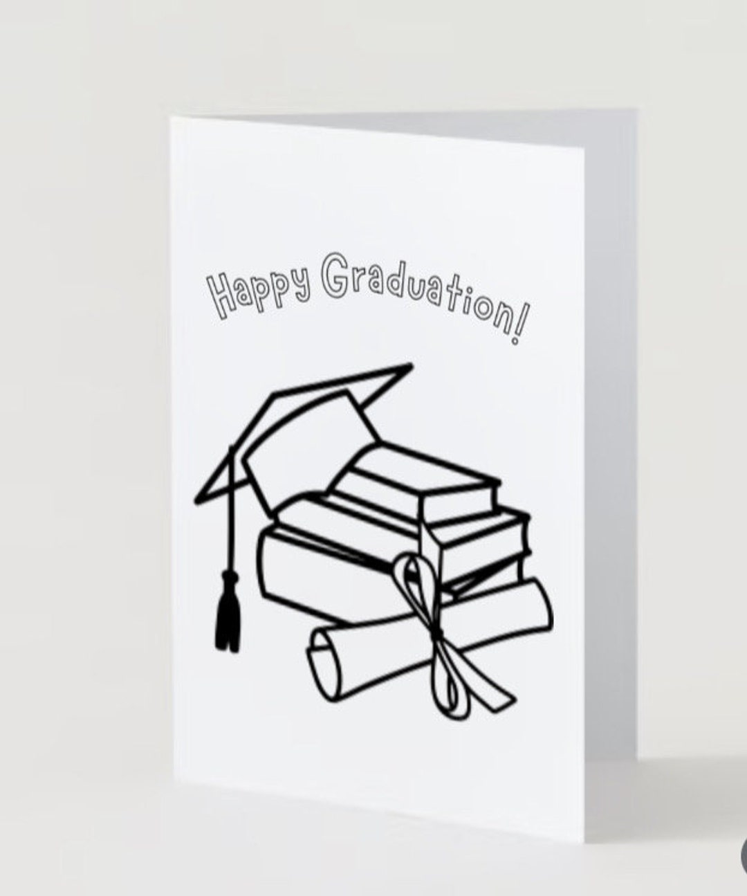 Happy Graduation Coloring Card - Etsy