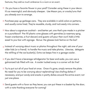 Party Planning Checklist and Tips - Etsy