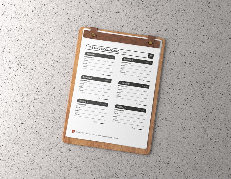 Blind Rum Tasting Kit Printable | Professionally Designed Scorecard ...