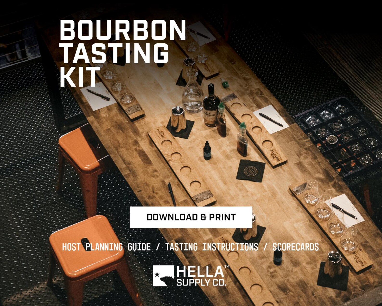 Blind Bourbon Tasting Kit Printable | Professionally Designed Scorecard ...