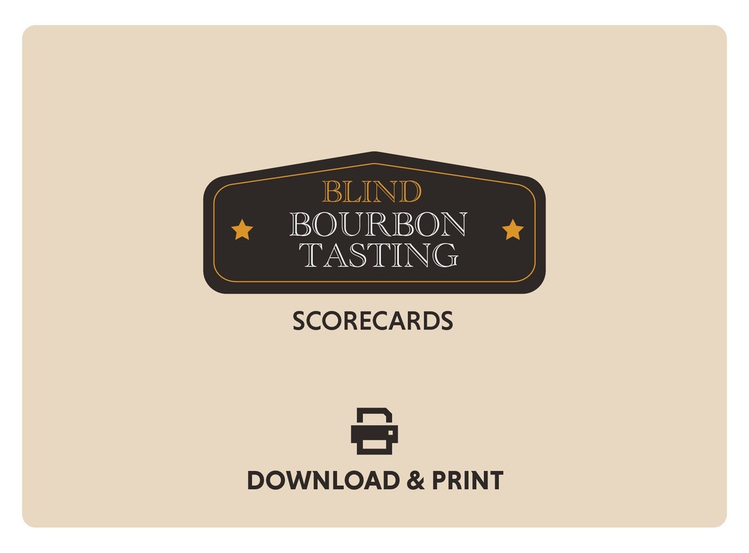 Buy Bourbon Blind Tasting Sheet Printable Digital Download Print Your ...