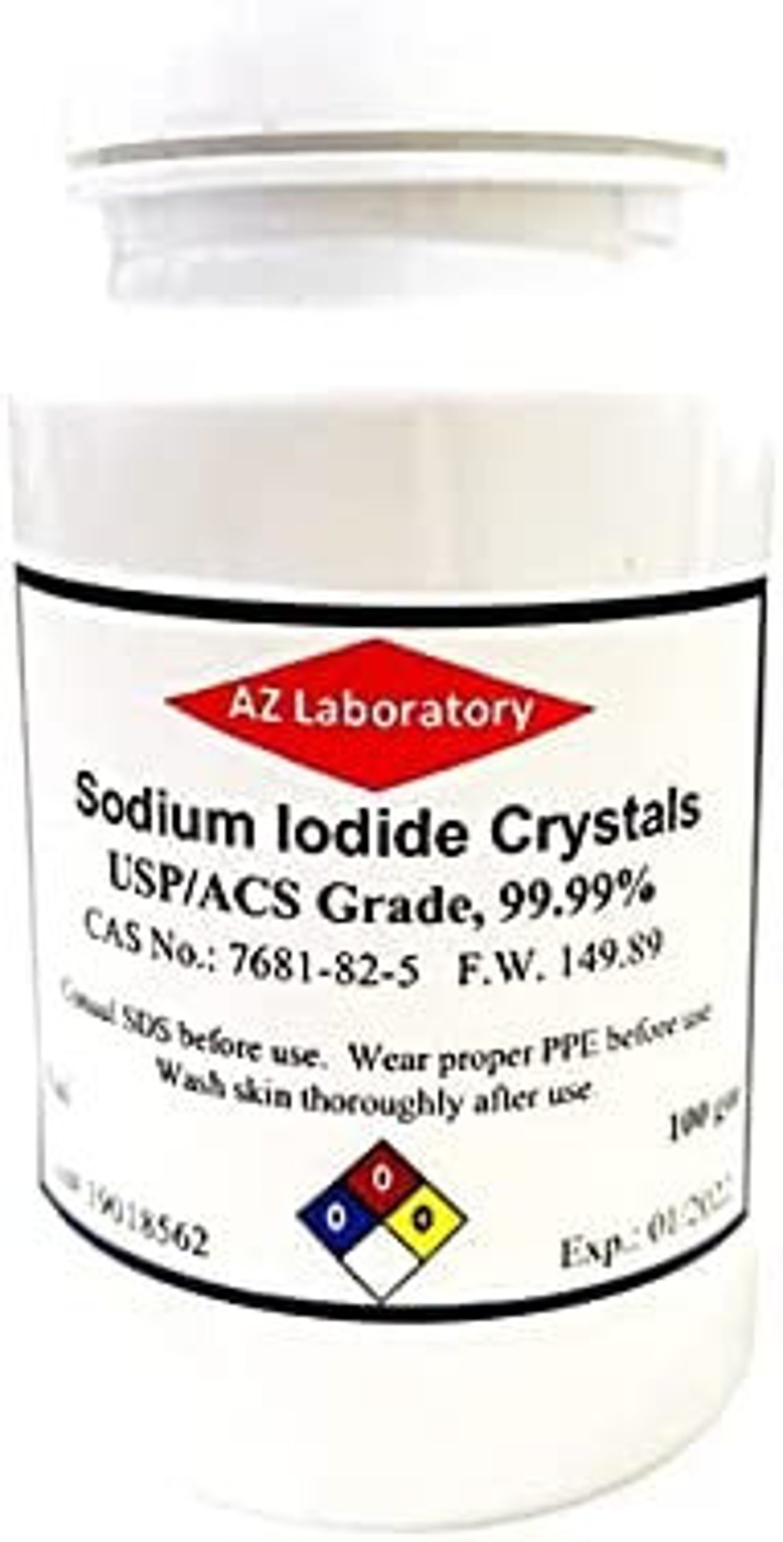 Sodium Iodide Crystals/powder, Ultra Pure, USP ACS, 100 Grams, 99.9% ...