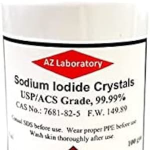 Sodium Iodide Crystals/powder, Ultra Pure, USP ACS, 100 Grams, 99.9% ...