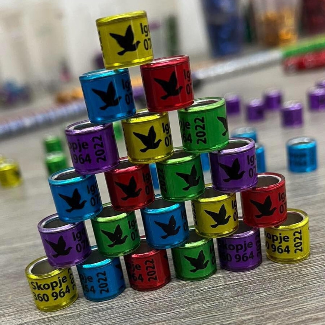 Aluminium and Plastic Pigeon Rings - Logo / Text / Number / Serial ...