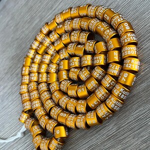 Aluminium Pigeon Rings - Pigeon Bands - Personalized - Parrot Conure ...