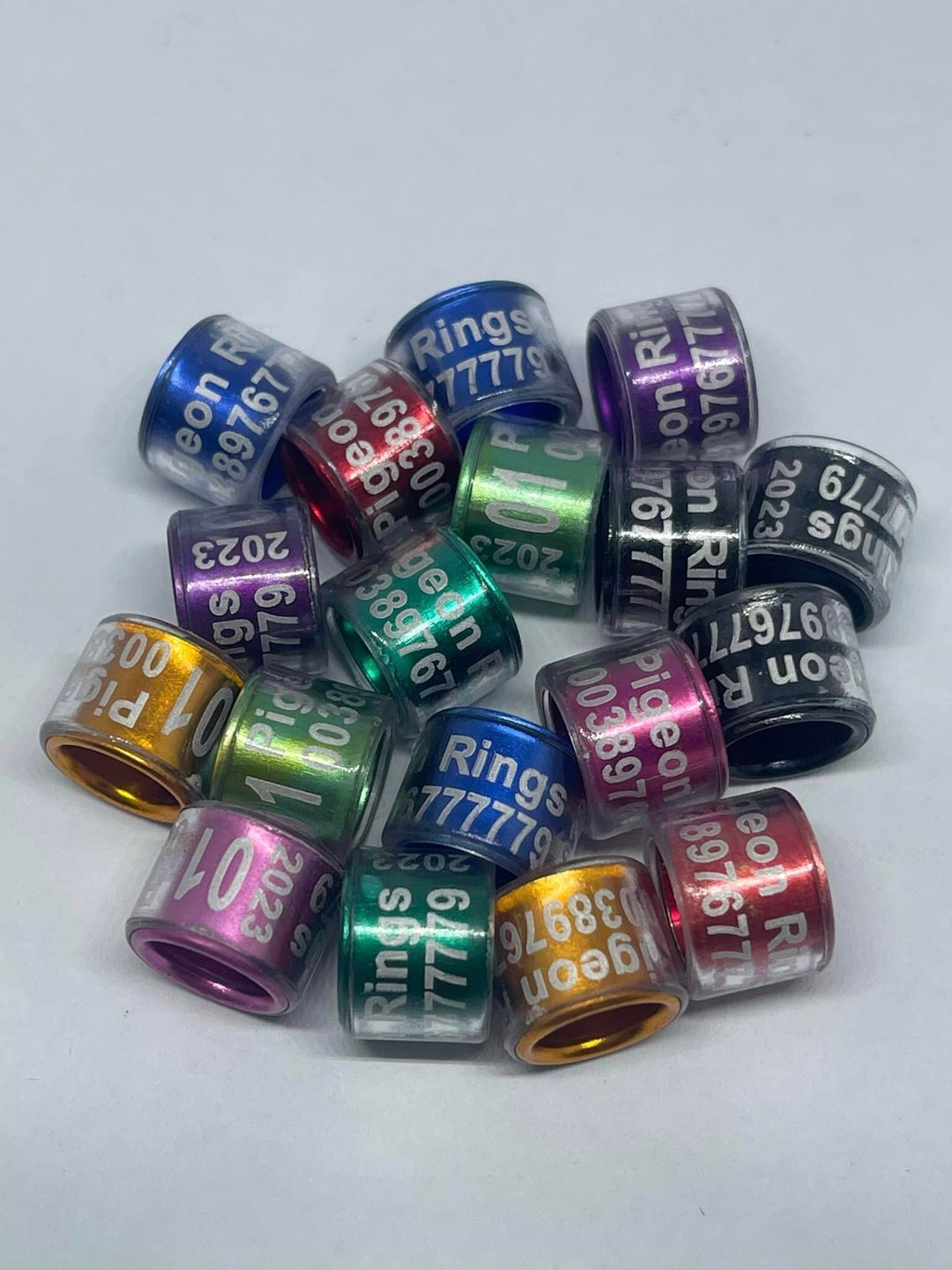 Personalized (laser Engraved) Aluminium and Plastic - Pigeon Bands ...