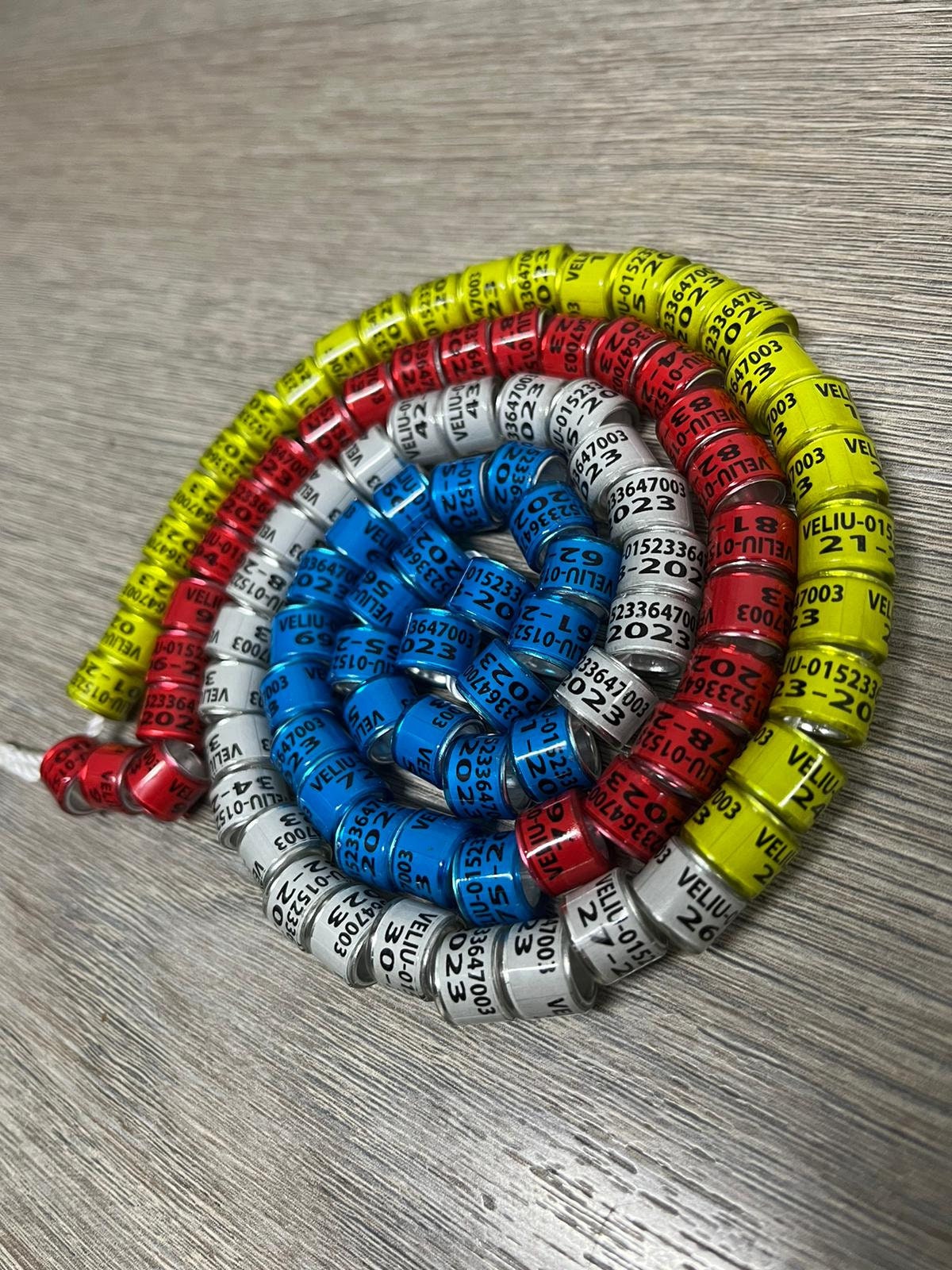 50 Pcs Aluminium and Plastic Pigeon Rings Logo / Text / - Etsy Canada
