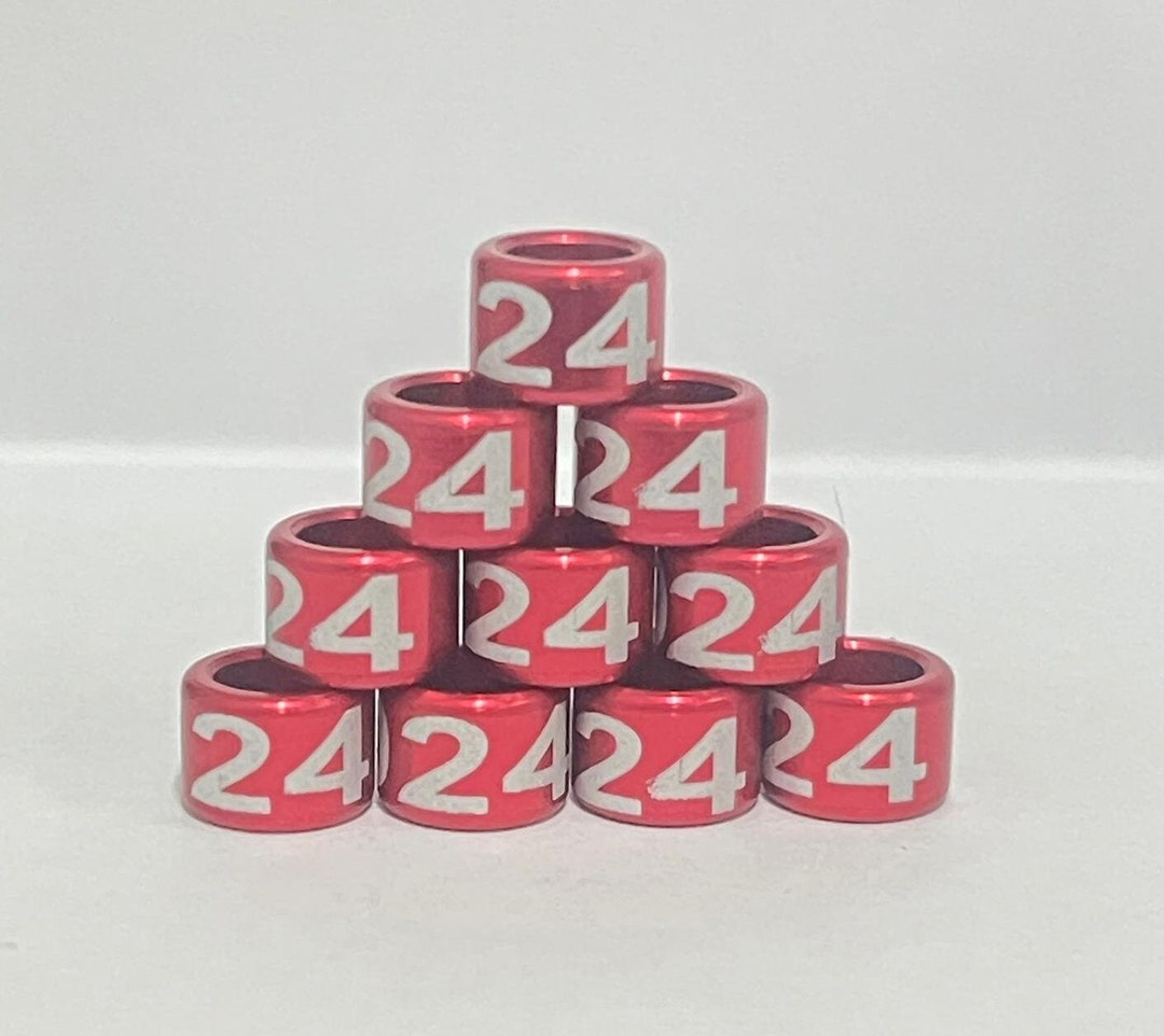 Aluminium Bird Rings 2024 Red for Canary Parrots Parakeet Finches ...
