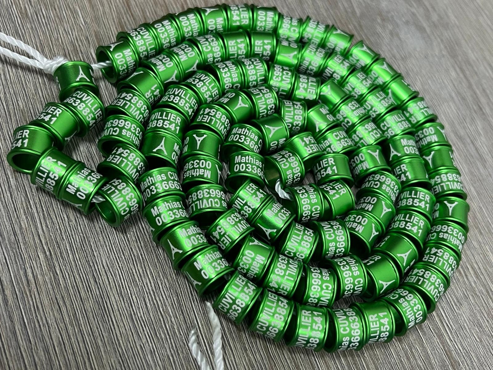 Aluminium Pigeon Rings Pigeon Bands Personalized Parrot Conure 7mm and ...