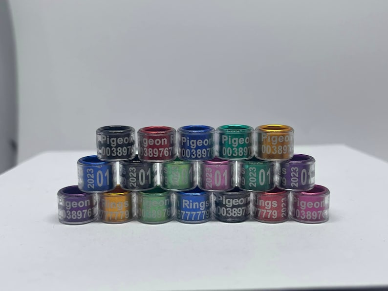 Personalized (laser Engraved) Aluminium and Plastic - Pigeon Bands ...
