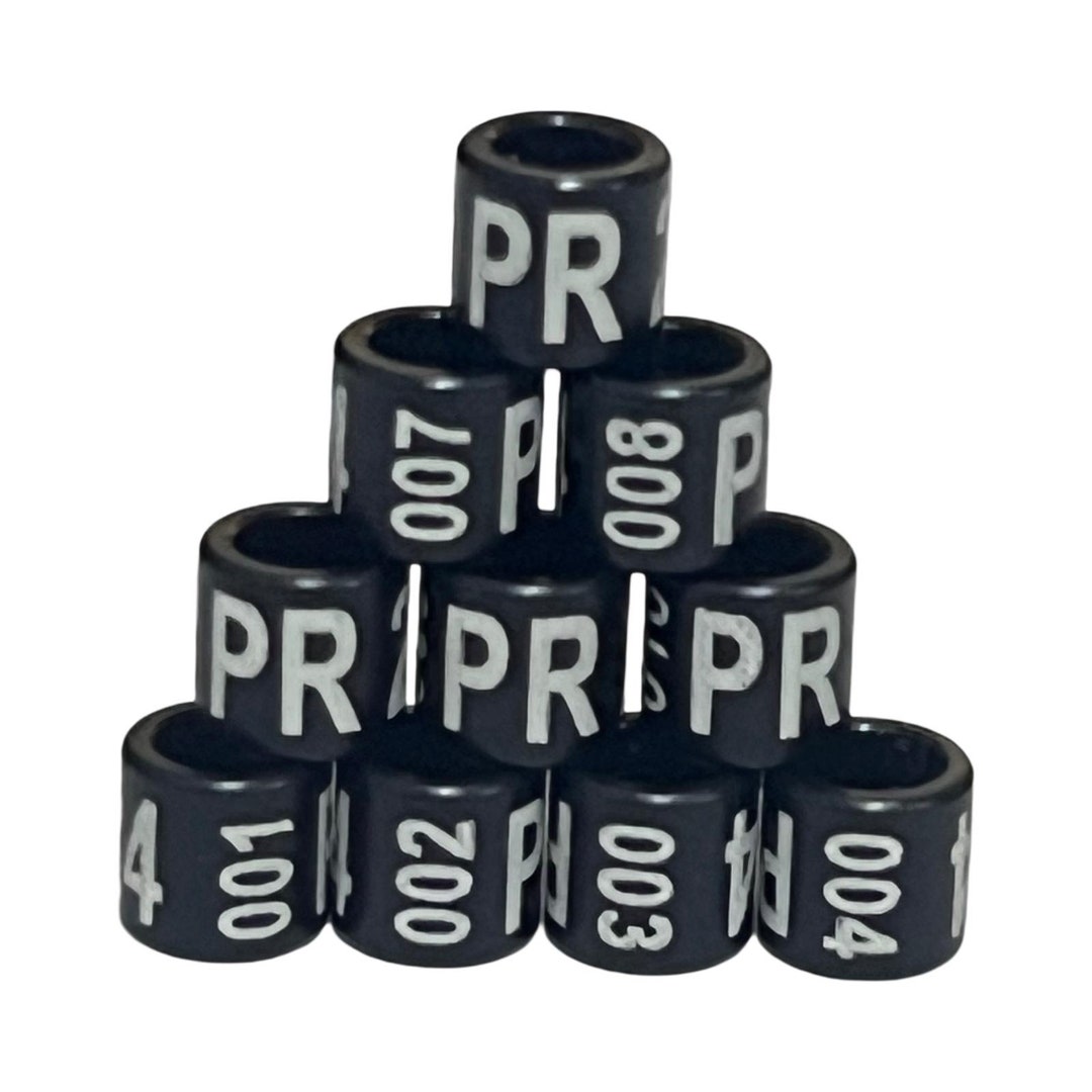 50 Pcs - Bird Rings 2025 BLACK for Canary Parrots Parakeet Finches ...