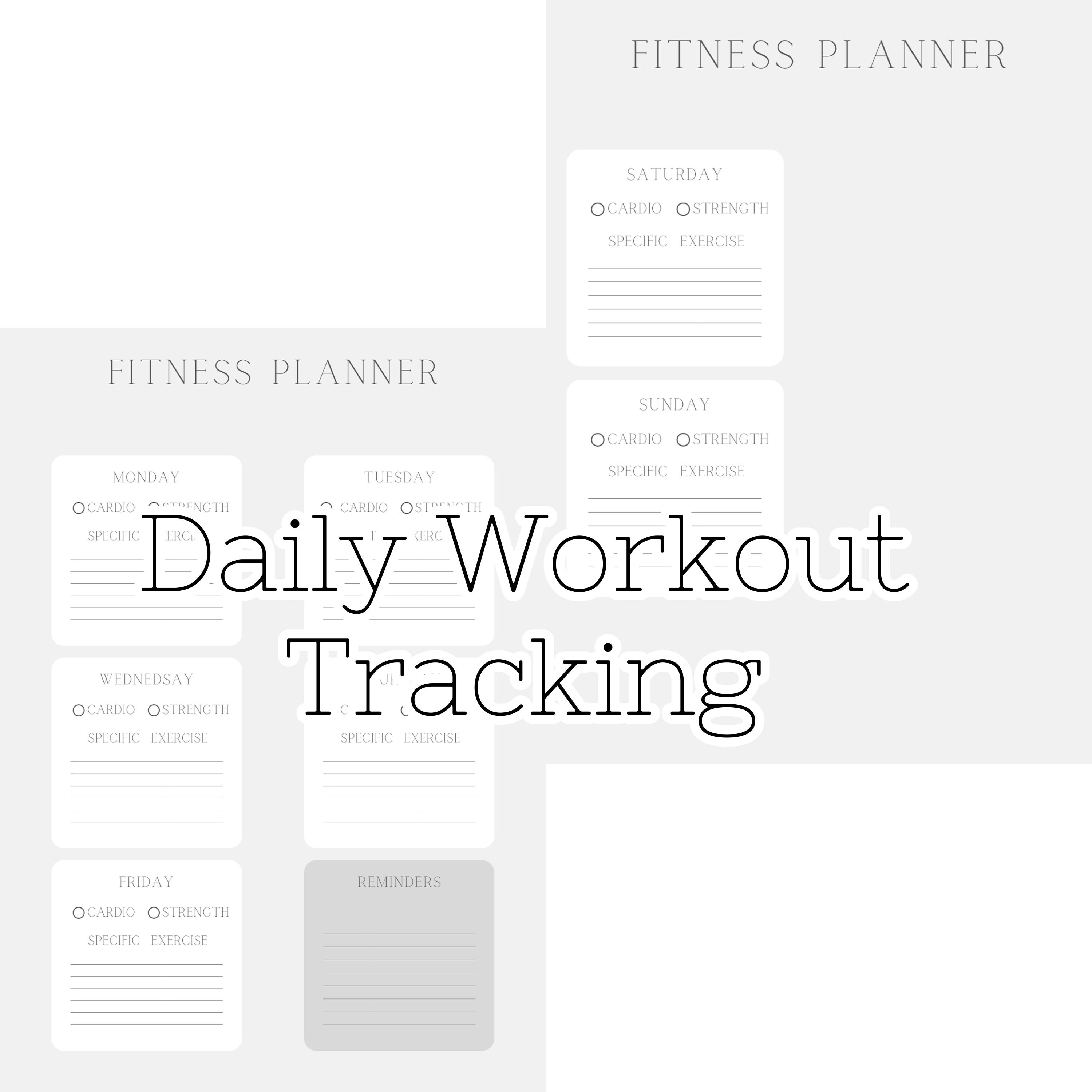 Digital Fitness Planner, Workout Planner, Good Notes, Key Note ...
