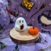 Felted Ghost and Pumpkin Fall Halloween Decoration - Etsy