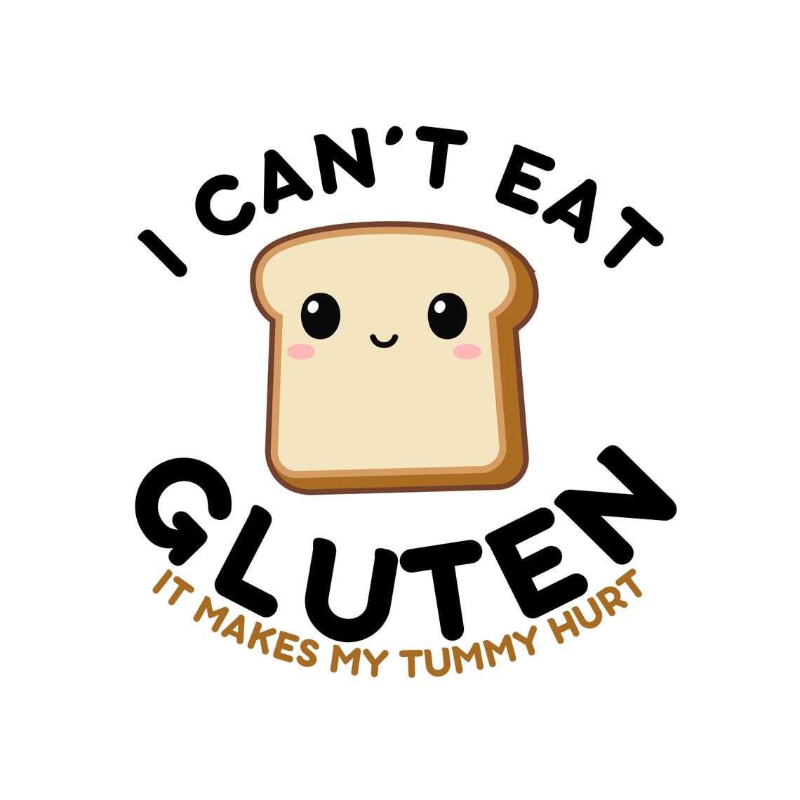 Gluten Free - SVG PNG DTF | Celiac | Transfer File | Shirt | Funny - Etsy