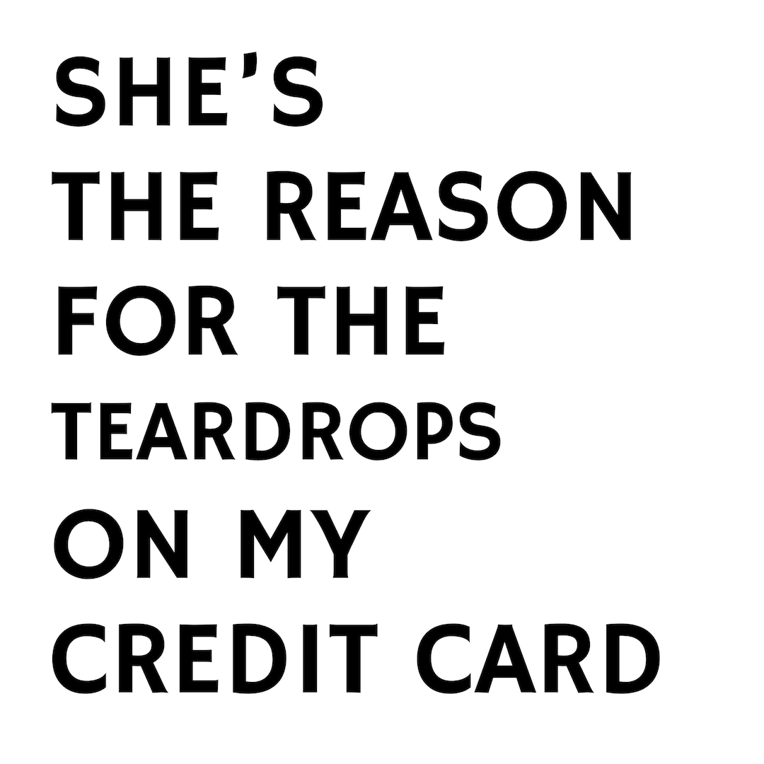 Teardrops on My Credit Card SVG DTF PNG | Digital Download | Cricut ...