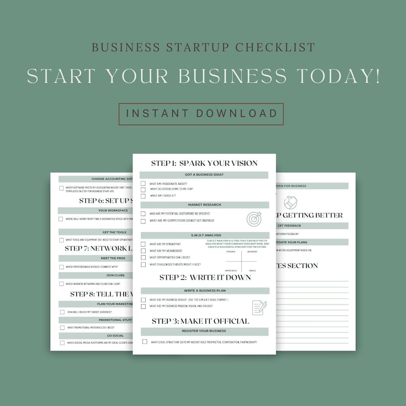 Business Startup Checklist | How to Start a Business | New Entrepreneur ...