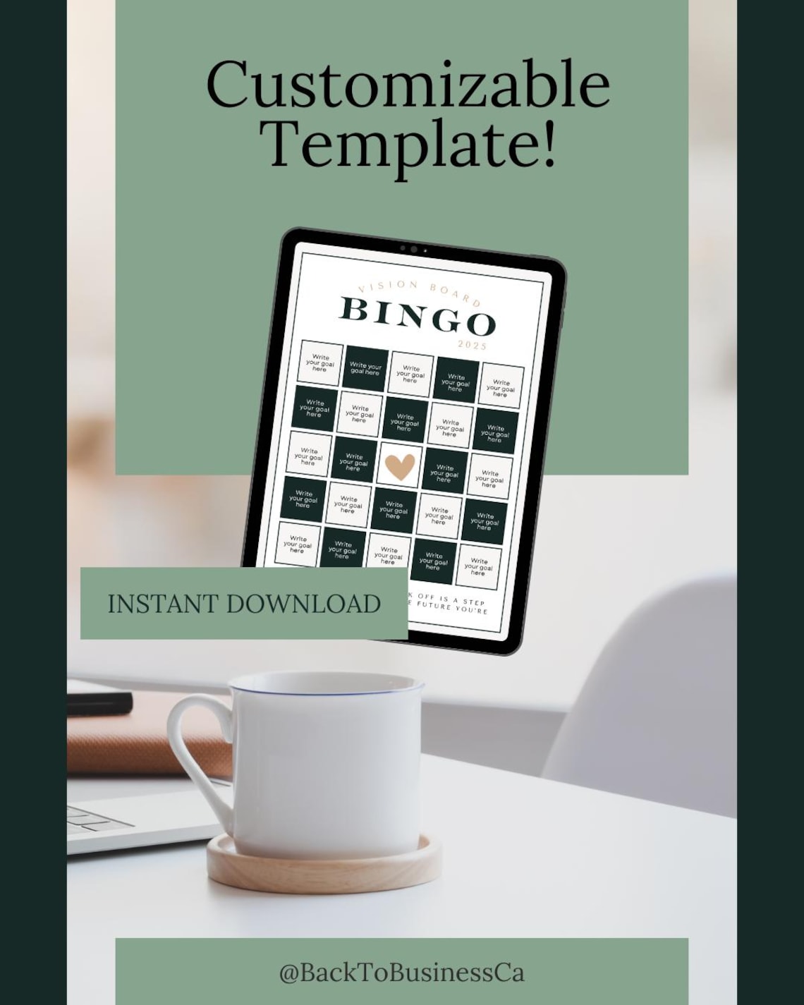 Vision Board Bingo Card | 2025 Bingo Card | Digital Template | 2025 ...