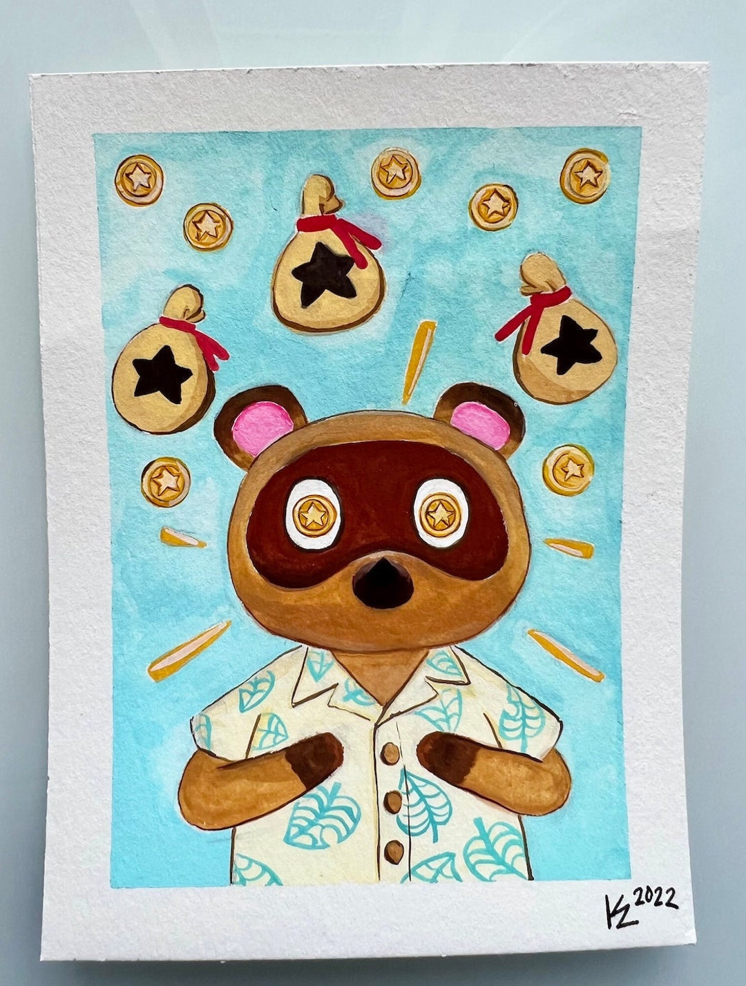 Tom Nook [ORIGINAL] | Animal Crossing, ACNH, Video Game Art, New ...