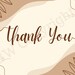 Boho Thank You Card Custom - Etsy