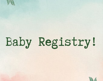 Baby Registry Check List - Etsy