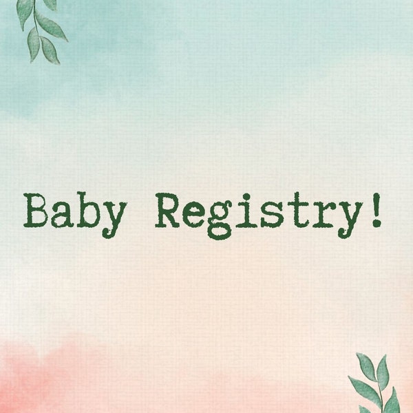 Baby Registry - Etsy