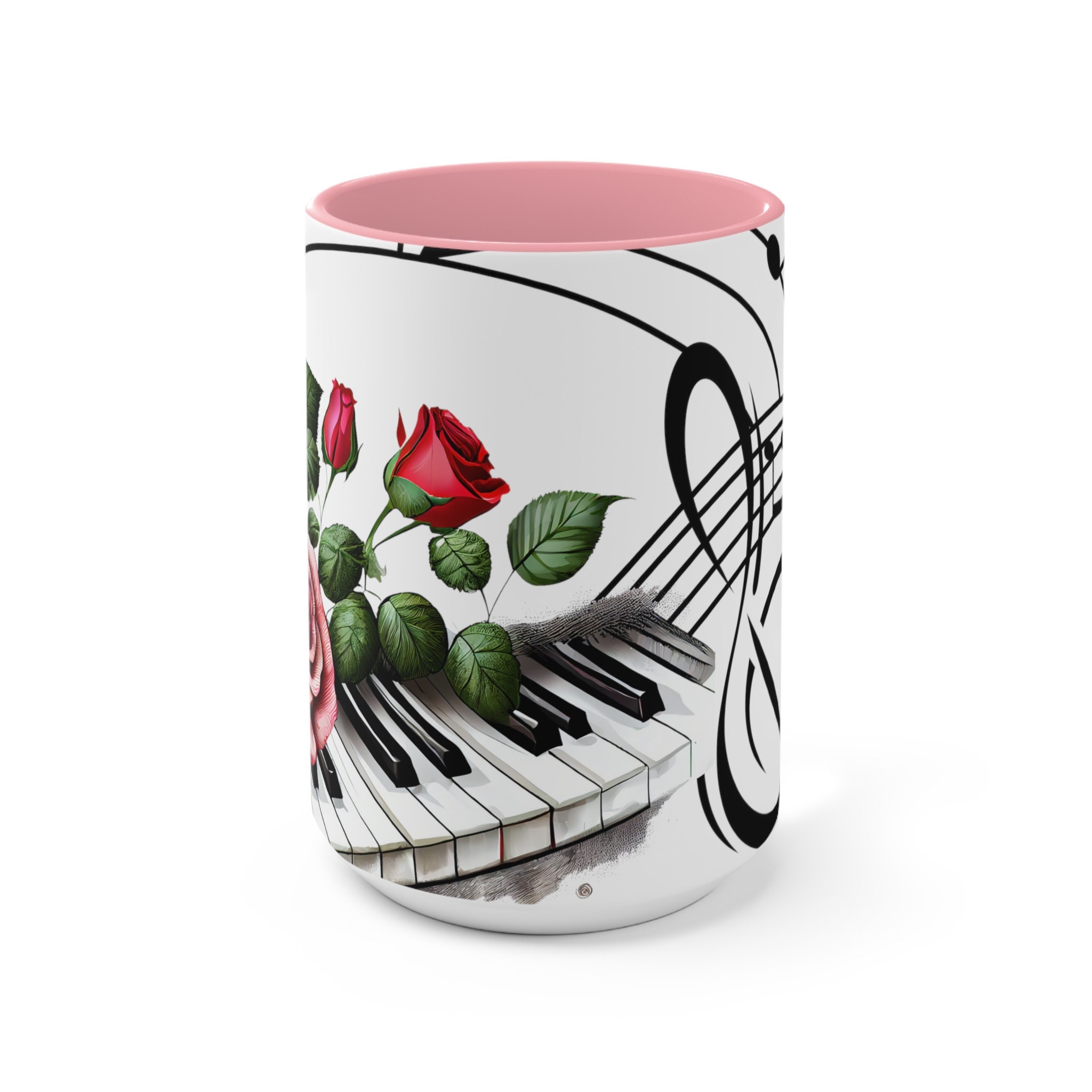 Sound of Piano Music Wrap Around Design Coffee Mug, Pianist Gift, Piano ...
