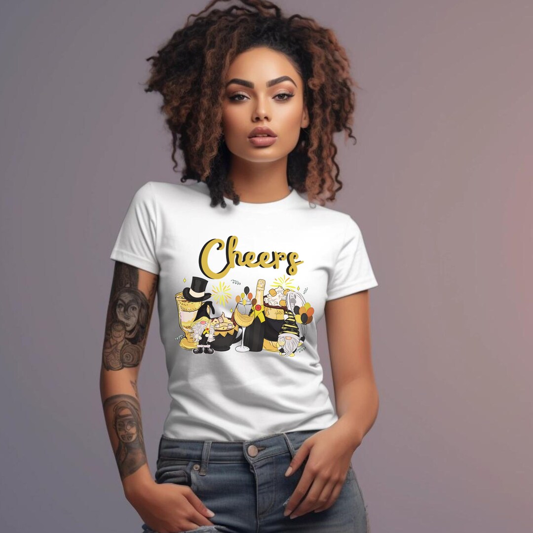 Cheers Party Gnomes Graphic T-shirt Party Shirt New Year - Etsy