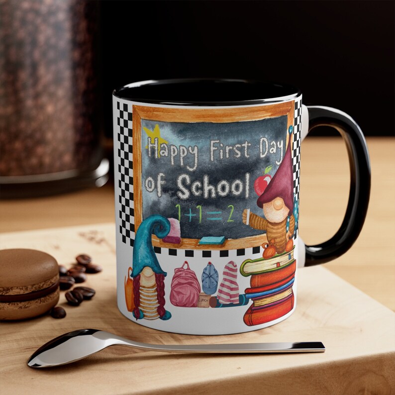 Double Sided Happy First Day of School Gnomes Classroom Coffee Mug ...