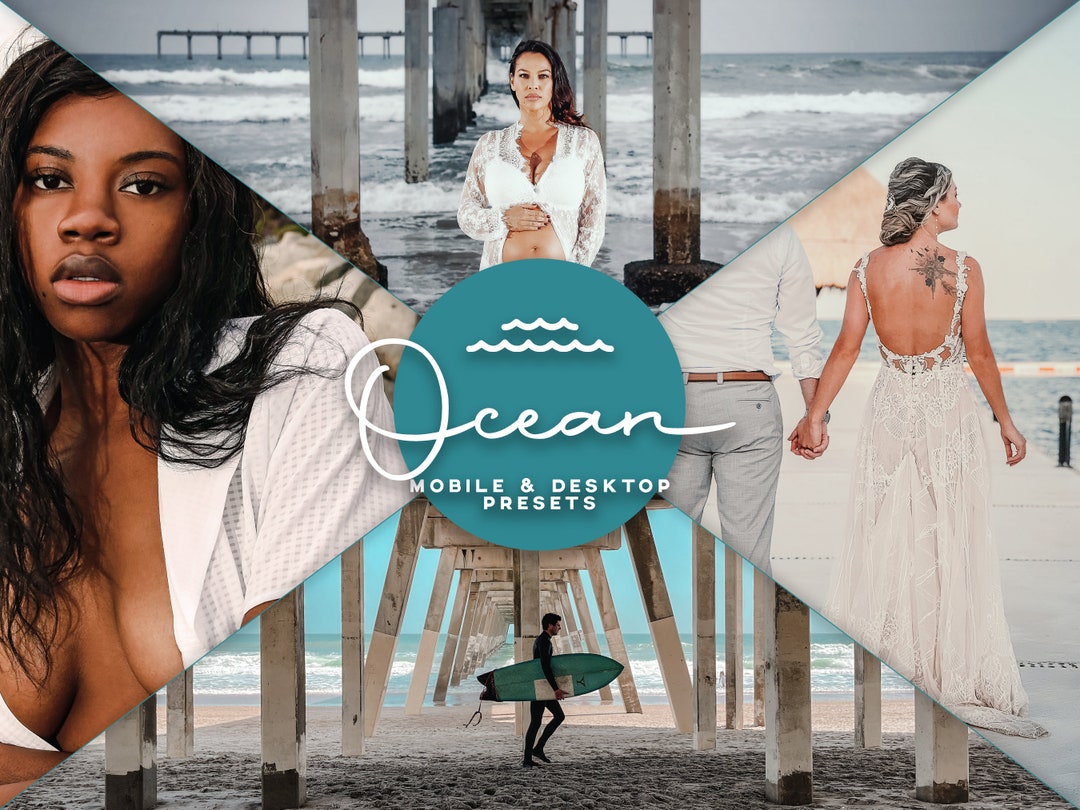 8 OCEAN Lightroom Desktop & Mobile Presets Pack Beach Presets Pastel ...