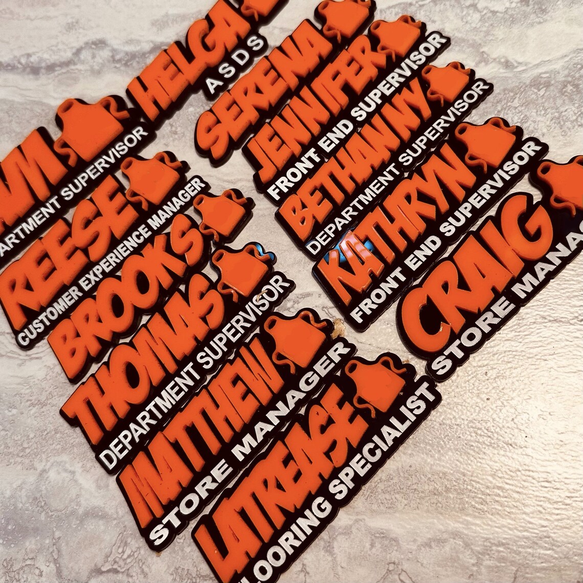 BULK 10 Magnetic Name Tags - Etsy