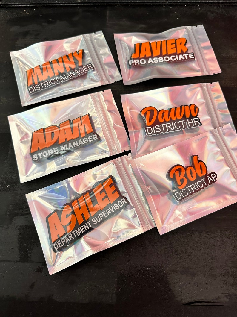 BULK 10 Magnetic Name Tags - Etsy