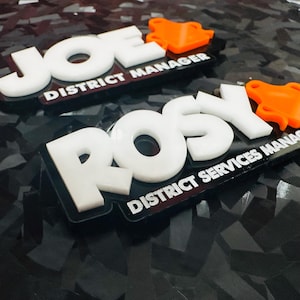 Personalized Hardware Name Tag WHITE, Magnetic & Pin. THD - Etsy