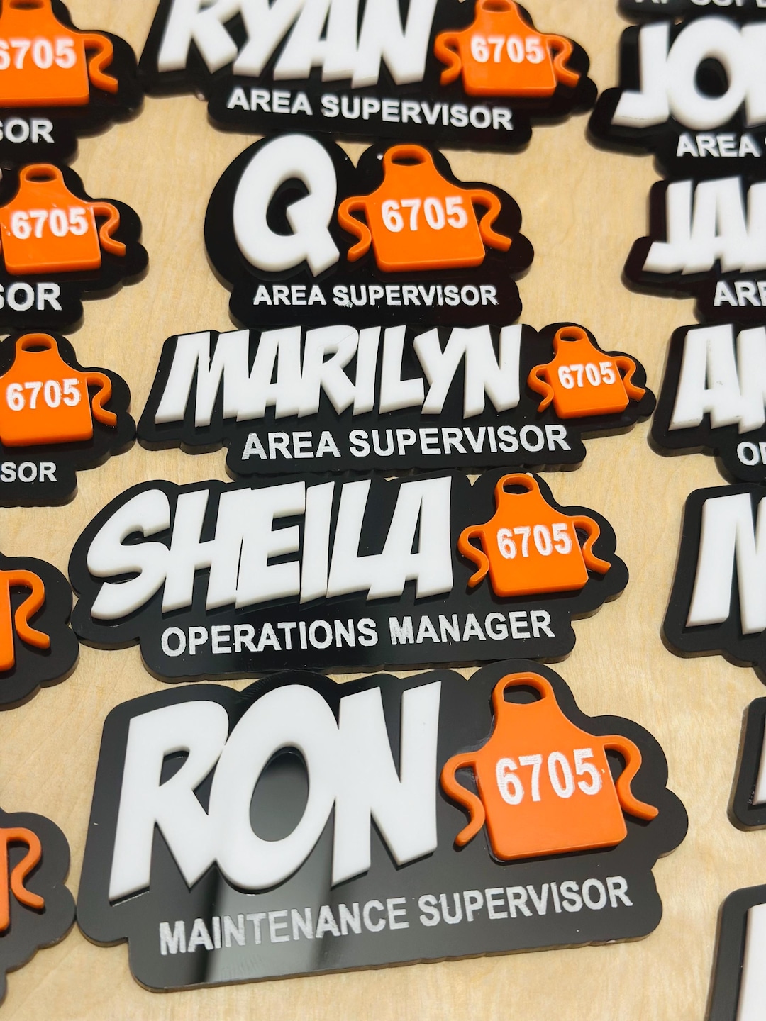 Magnetic Hardware Name Tag WHITE - Etsy