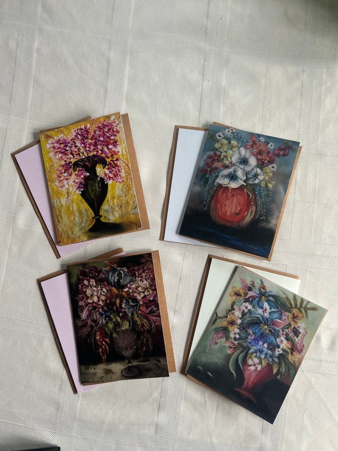 Bouquets 8 Blank Floral Note Cards - Etsy