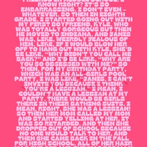 Mean Girls Quote Print Mean Girls Poster Regina George Monologue ...