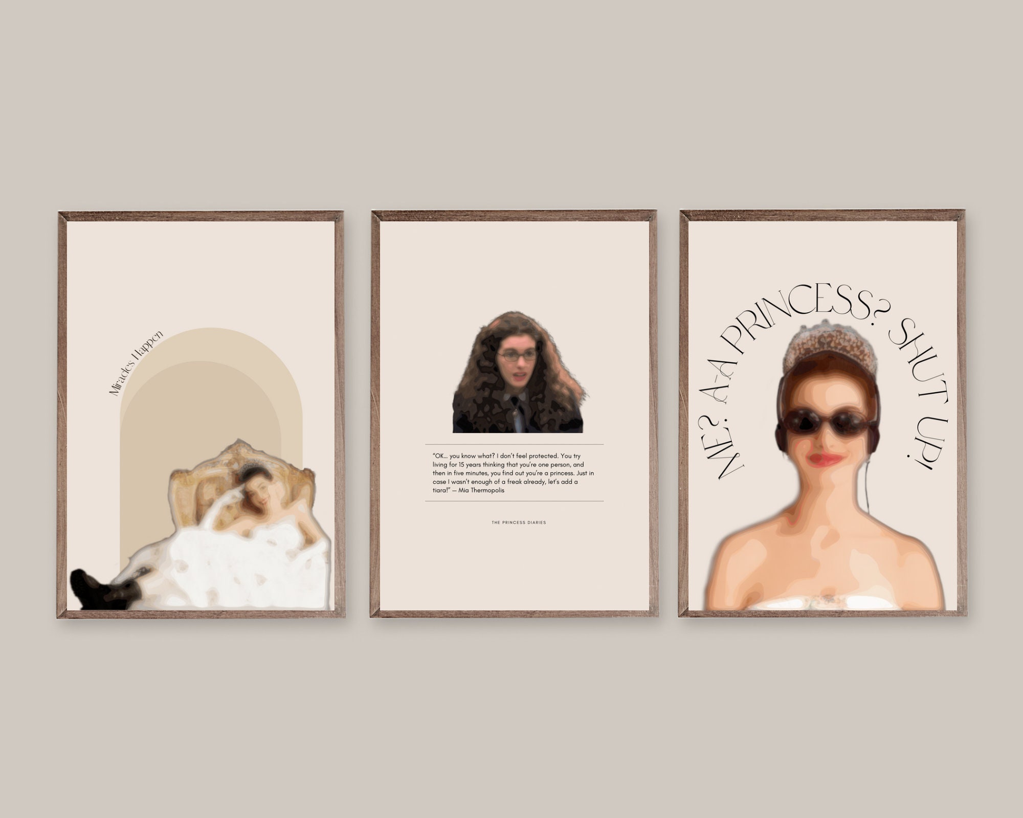 The Princess Diaries Poster Set Digital Wall Art Printable - Etsy