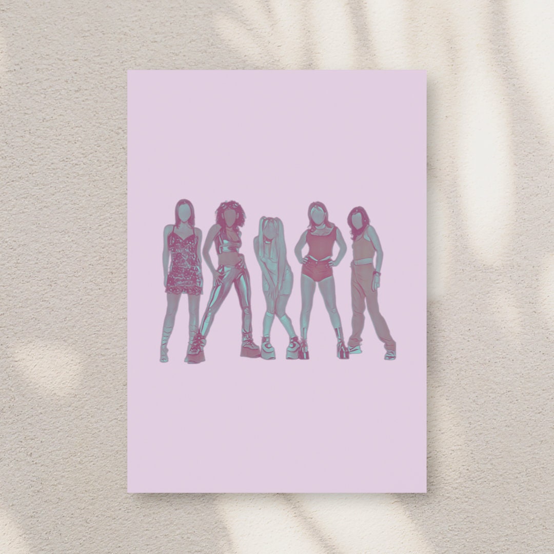 Spice Girls Pop Poster 90s Music Spice Girls Illustration Retro Digital ...