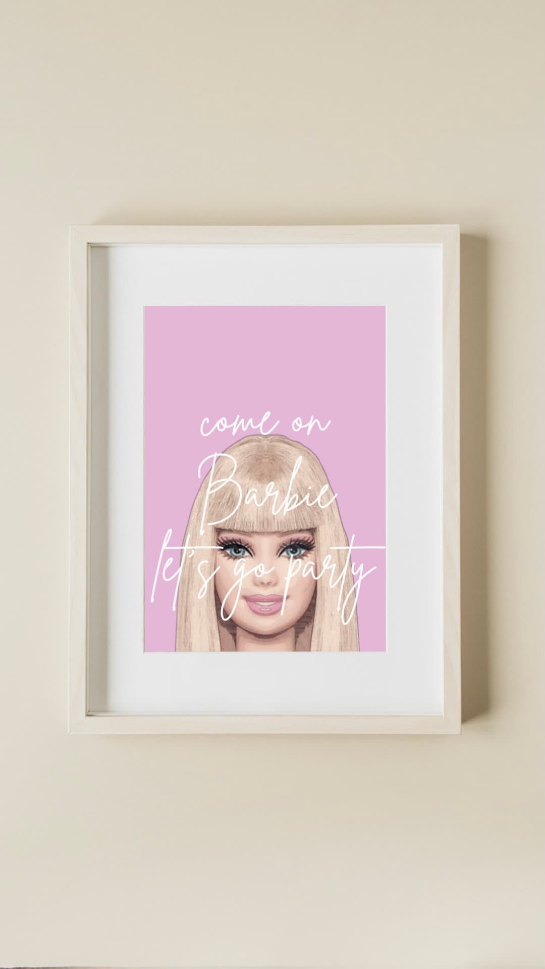 Barbie Inspired Poster | Digital Wall Art | Barbie Printable | Lets Go ...