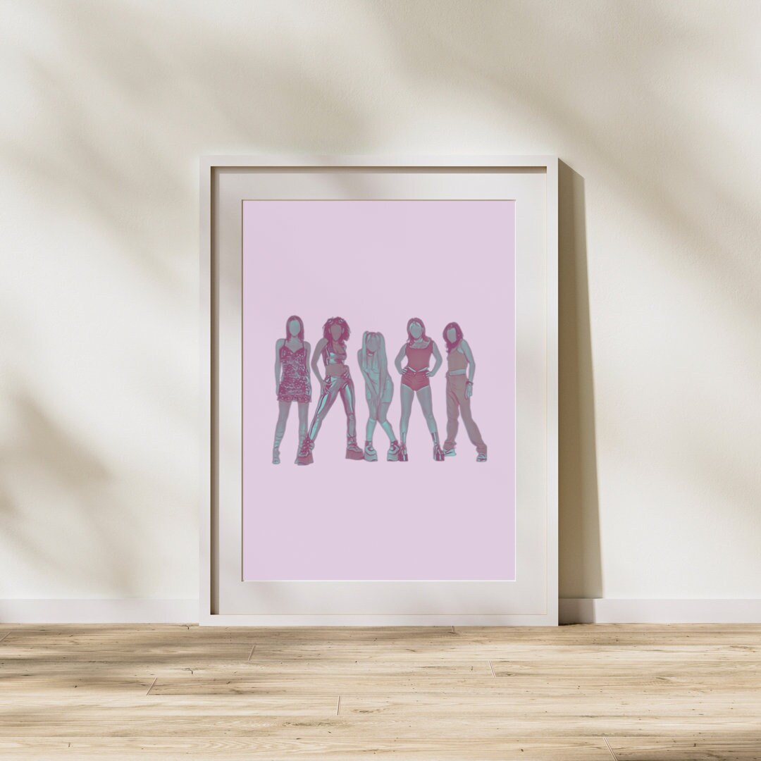 Spice Girls Pop Poster 90s Music Spice Girls Illustration Retro Digital ...