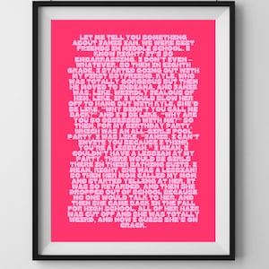 Mean Girls Quote Print Mean Girls Poster Regina George Monologue ...