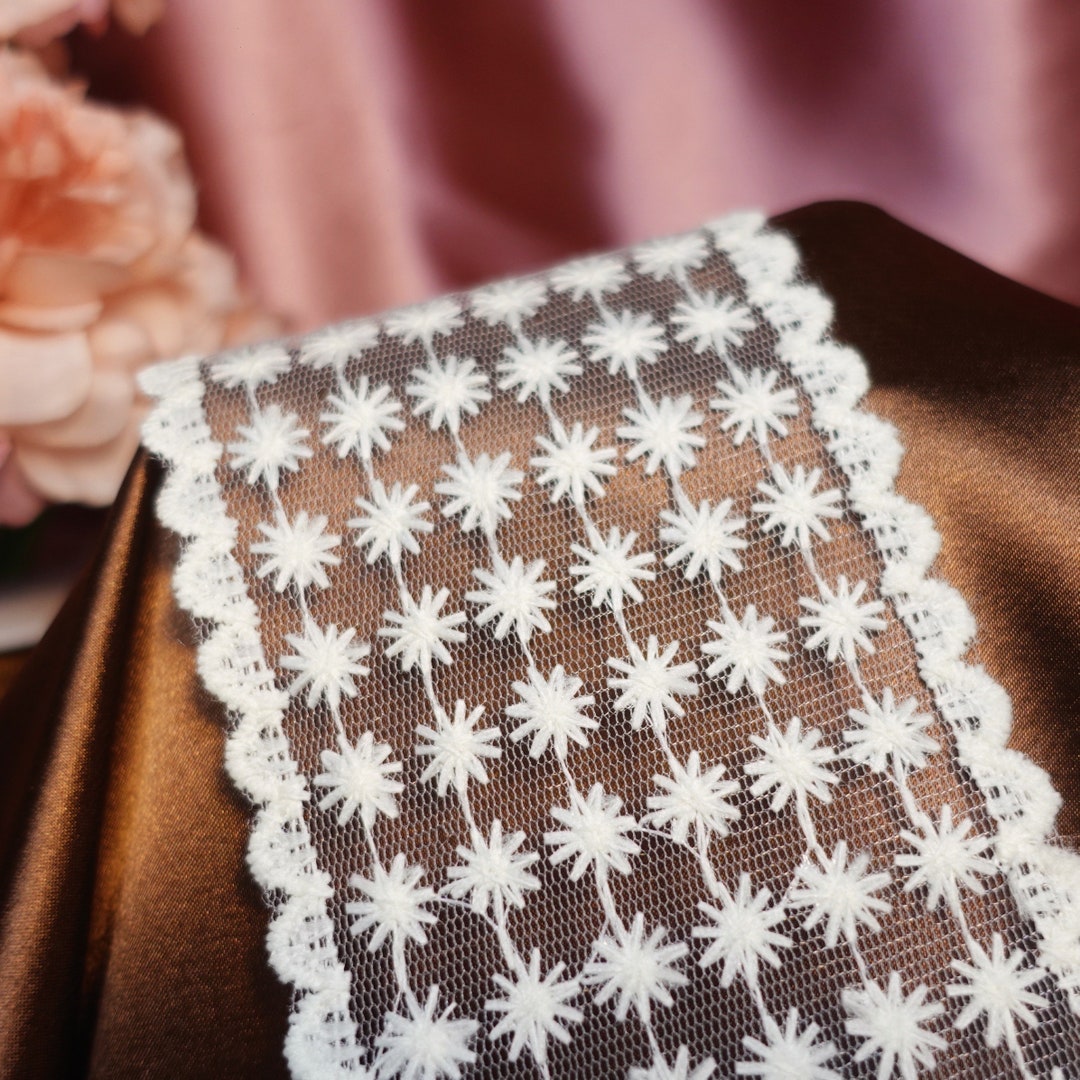 8cm Wide Stars Lace Trim|1 Yard|home Textile Sewing Embroidery Lace ...